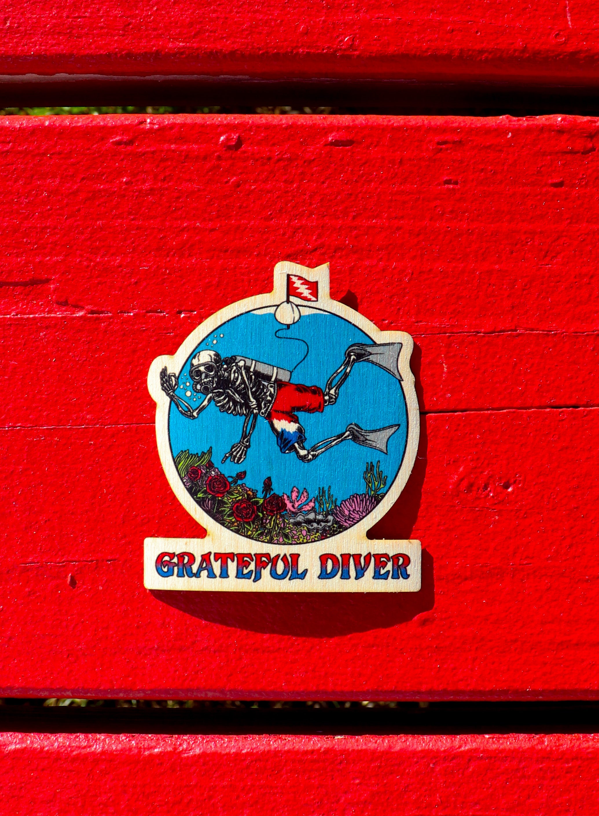 Grateful Diver Skeleton Diver Sticker | Grateful Diver