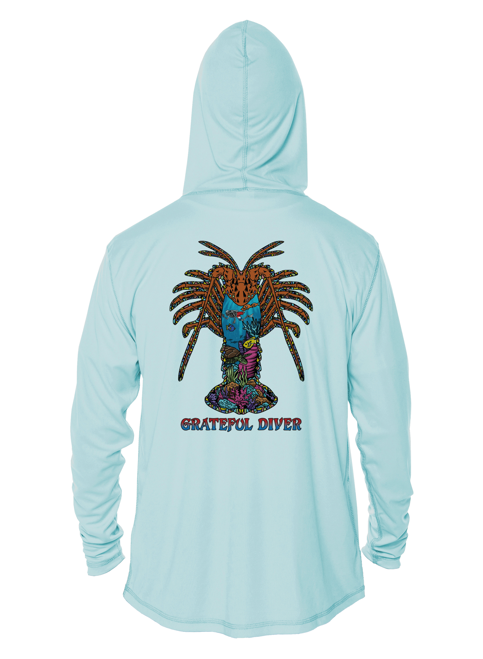 Grateful Diver Psychedelic Lobster UV Hoodie | Grateful Diver