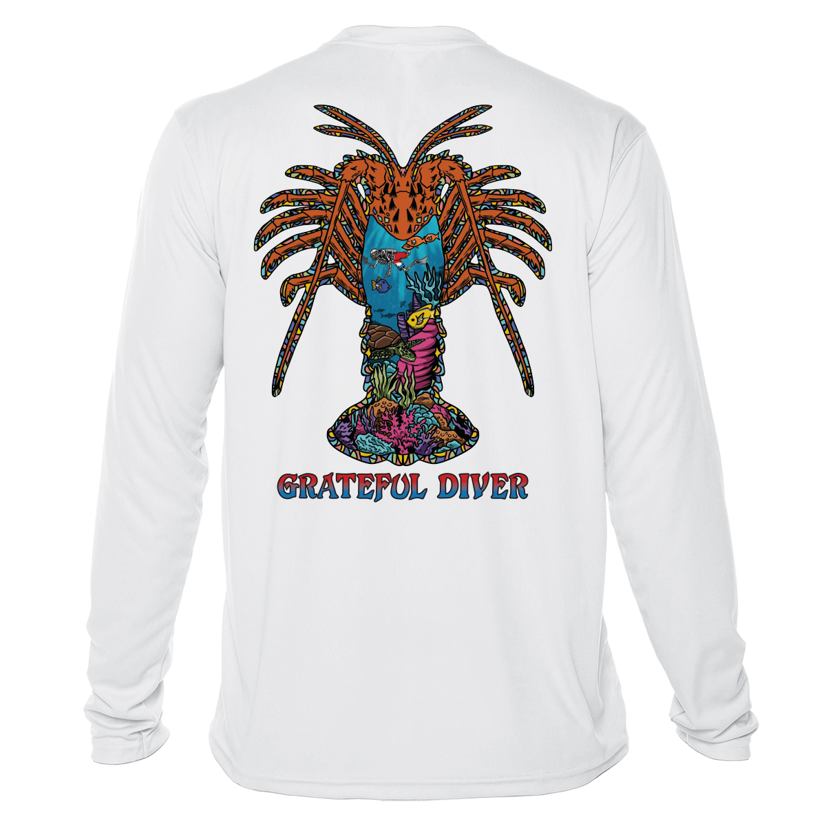 Grateful Diver Psychedelic Lobster UV Shirt | Grateful Diver
