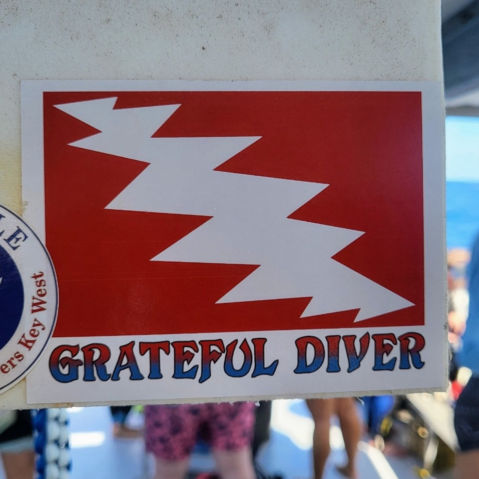 Grateful Diver Classic Dive Flag Sticker | Grateful Diver